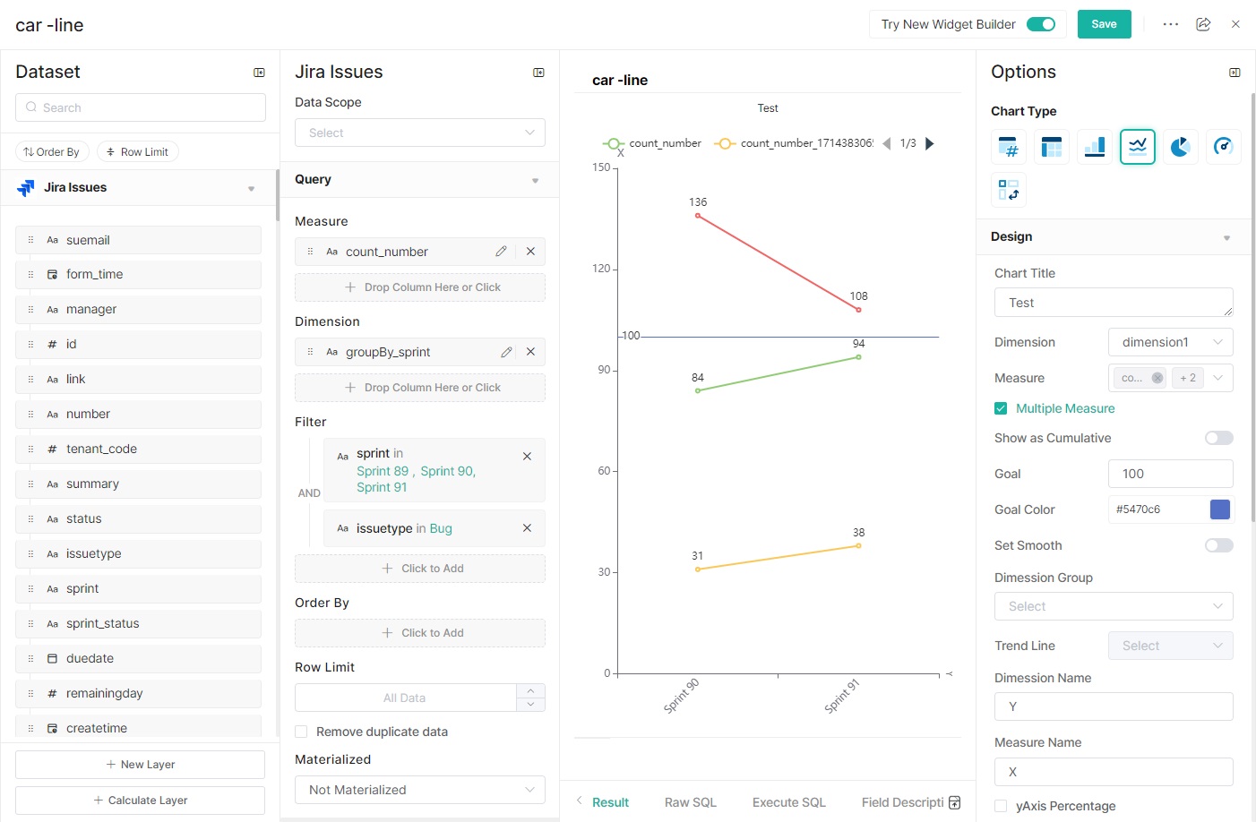 Creating the Line Chart and Stacked Line Widgets – MSPbots.ai