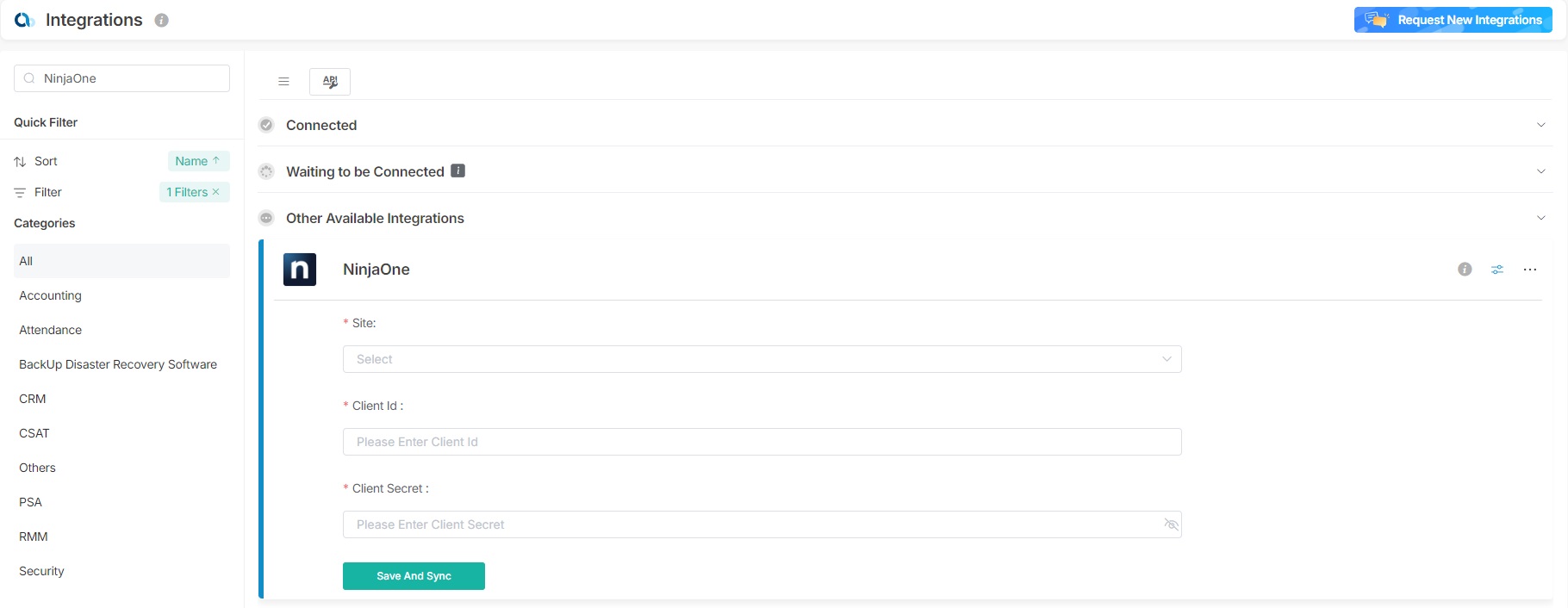 NinjaOne Integration Setup – MSPbots.ai