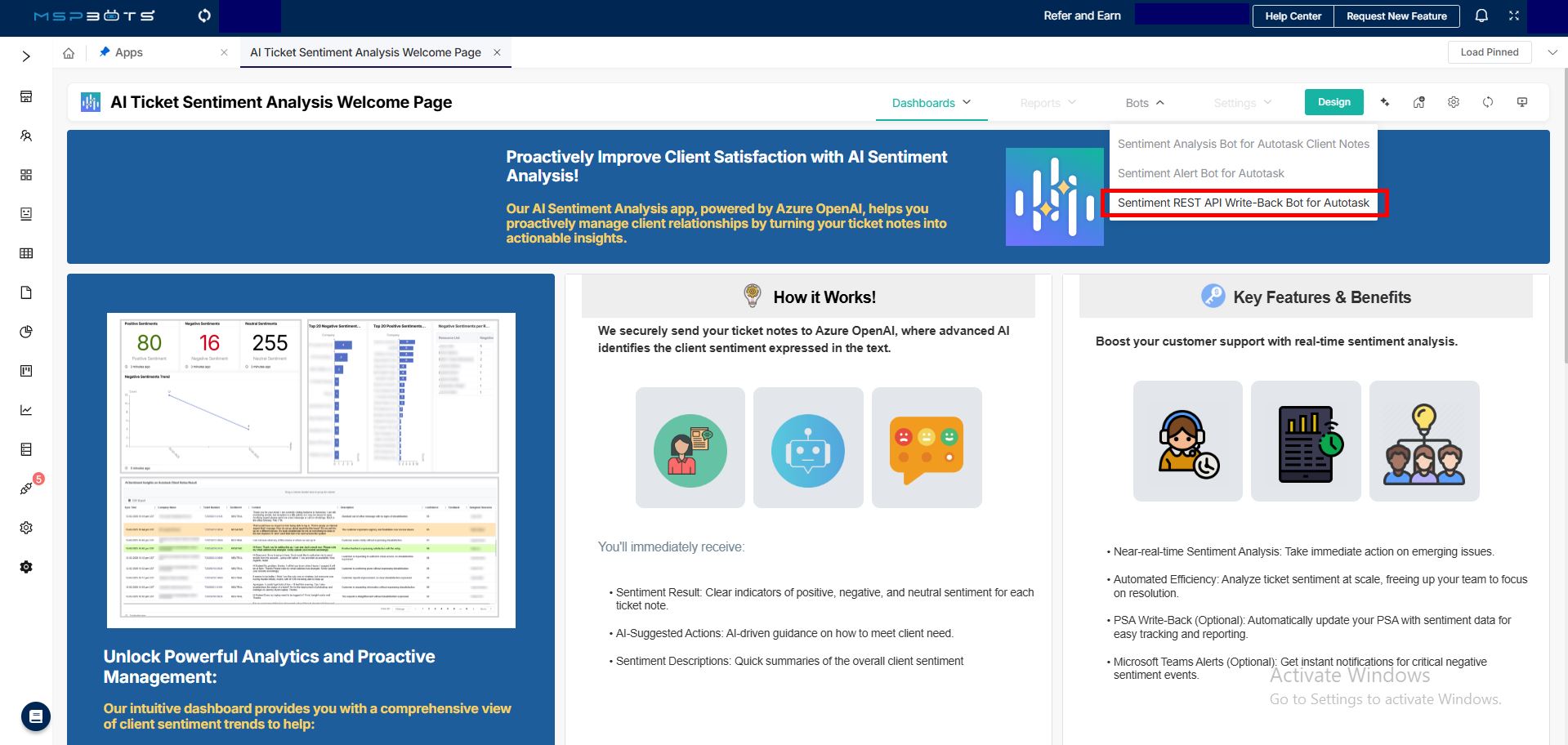 Sentiment REST API Write-Back Bot: Setup and Activation – MSPbots.ai Sentiment REST API Write-Back Bot: Setup and Activation – MSPbots.ai