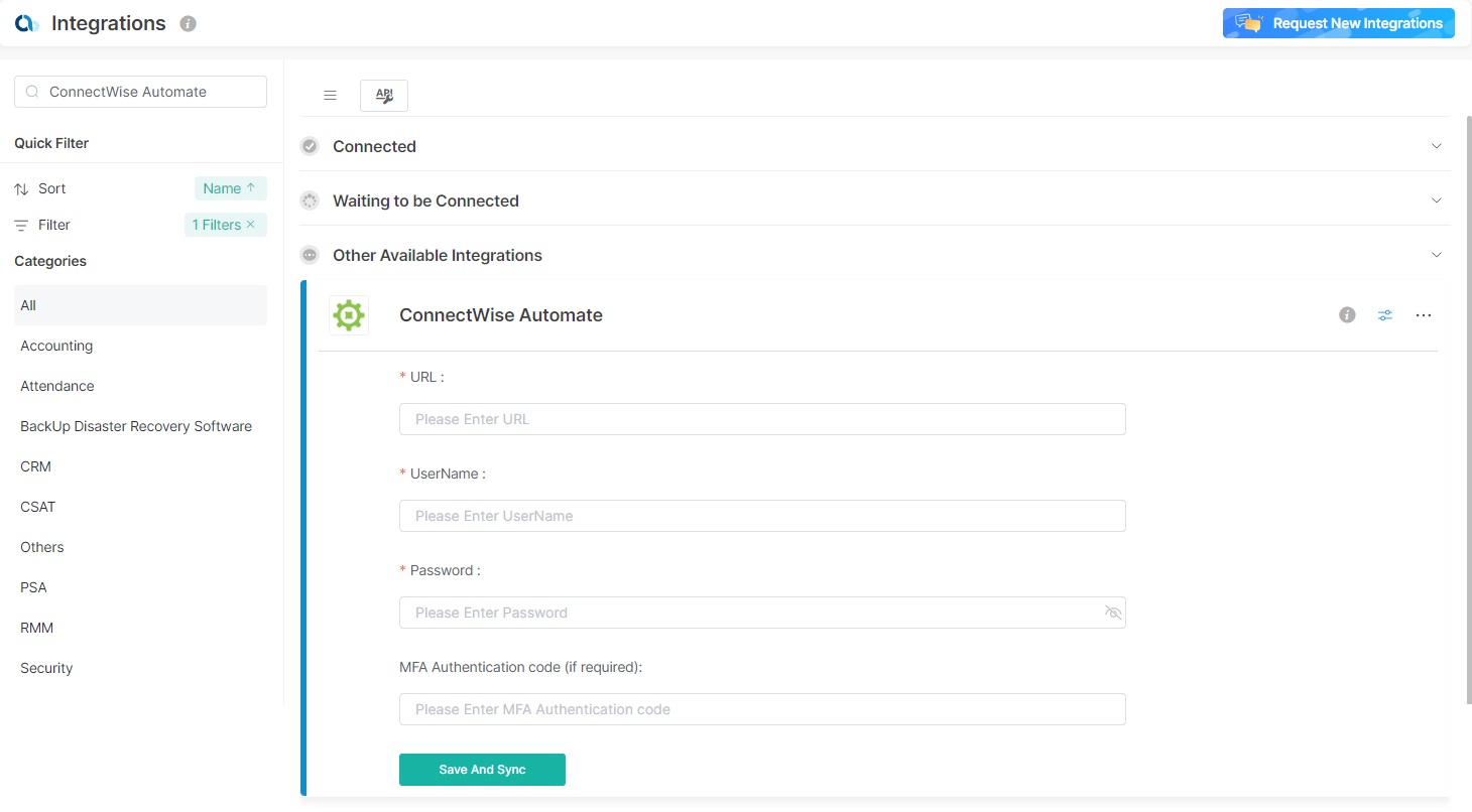 Connectwise Automate Integration Setup Mspbotsai 